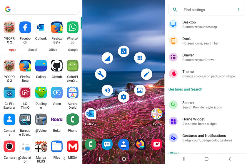 Omega Launcher, un lanzador gratis, muy personalizable y de código abierto