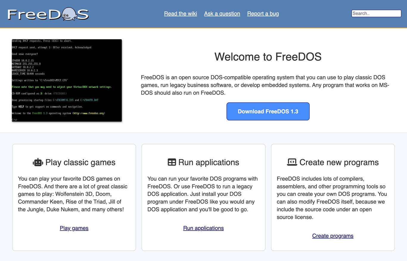 FreeDOS: qué es, de dónde viene y por qué se sigue utilizando