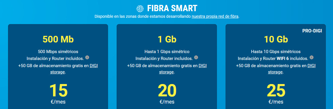 Digi hunde el precio de su fibra: así son las tarifas más baratas que ...