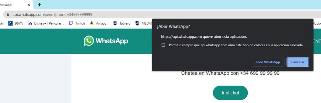 Enviar un WhatsApp sin guardar el contacto es posible pero sigue dando ...