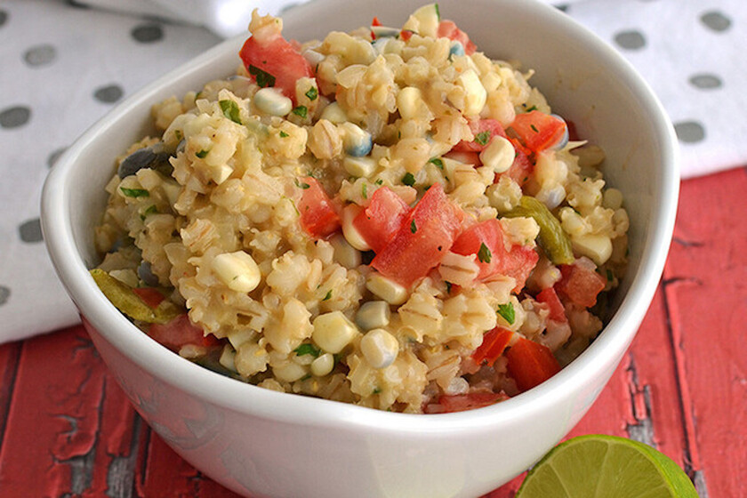 Ensalada de cebada y elote