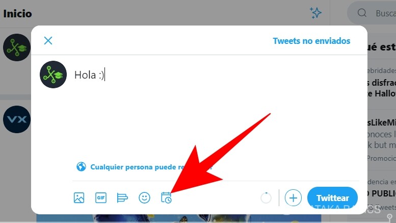 Cómo programar tweets desde la web de Twitter sin instalar nada