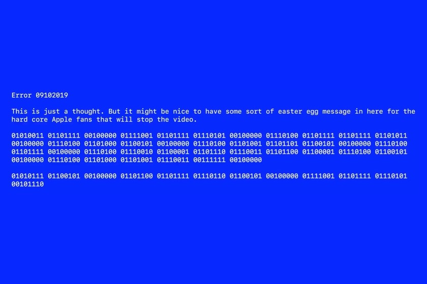 En el video oficial de la keynote Apple colocó un pantallazo azul, y ...