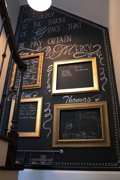 17 ideas para colocar una pared de pizarra en casa