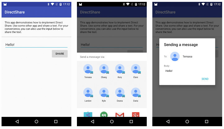 Direct Share, MidiSynth y MidiScope, las nuevas apps de ejemplo de ...