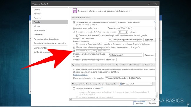 Cómo hacer que Office guarde siempre por defecto los documentos en una ...