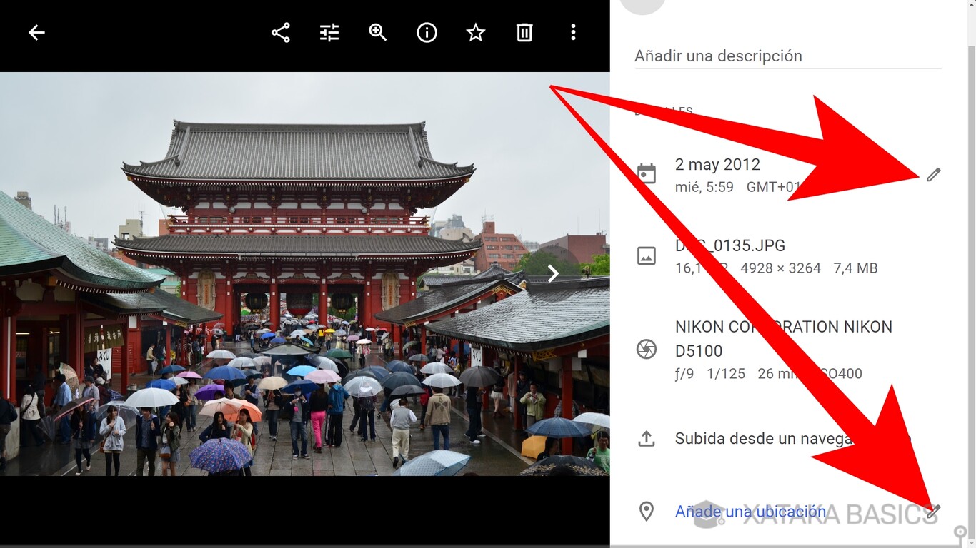 Cómo editar la fecha y añadir una ubicación en tus fotos en Google Fotos