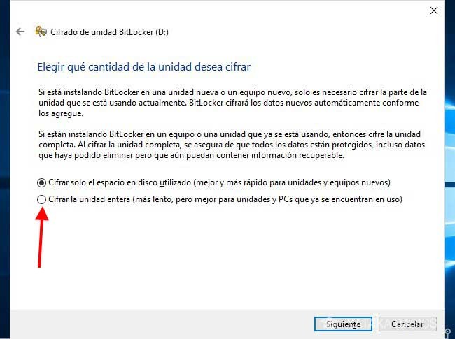 Cómo cifrar un disco duro con BitLocker en Windows 10