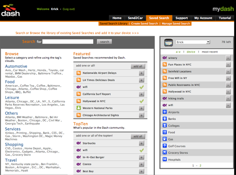 Dash GPS está permanentemente conectado a Internet