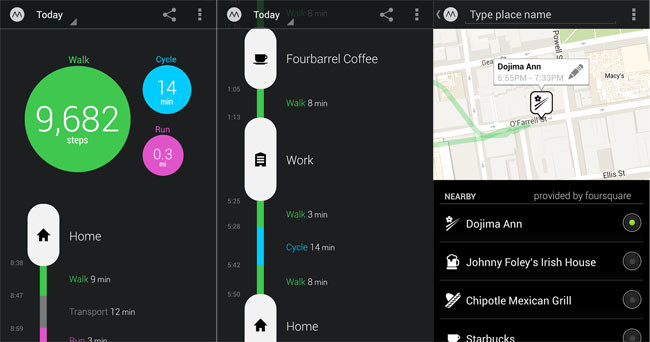 Moves para Android, una aplicación para controlar nuestra actividad diaria