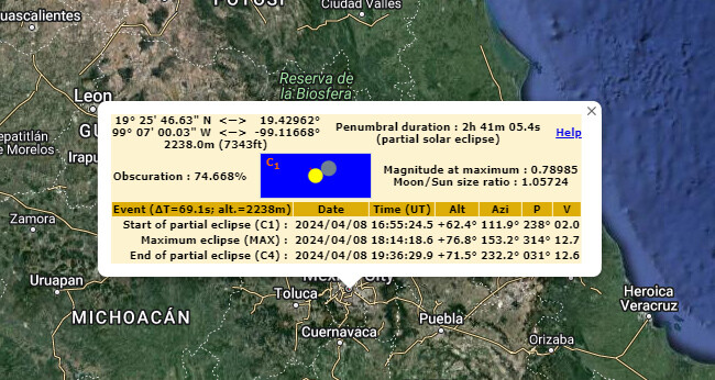 Eclipse solar 2024 en México: cómo saber la hora exacta en la que se ...