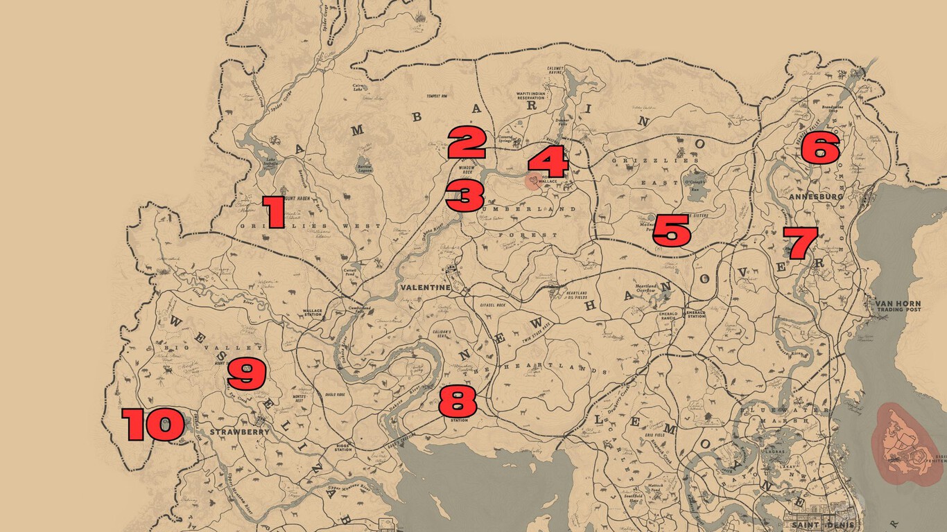 Localización de todas las Rocas Talladas en Red Dead Redemption 2 - Red ...