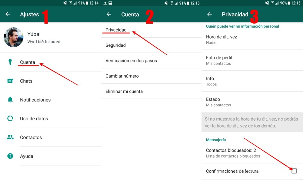 Qué significan el doble check azul y los otros iconos de estado de WhatsApp para los mensajes