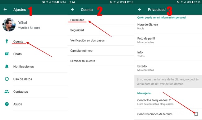 Qué significan el doble check azul y los otros iconos de estado de WhatsApp para los mensajes