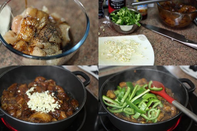 Pollo en salsa de ajo. Receta