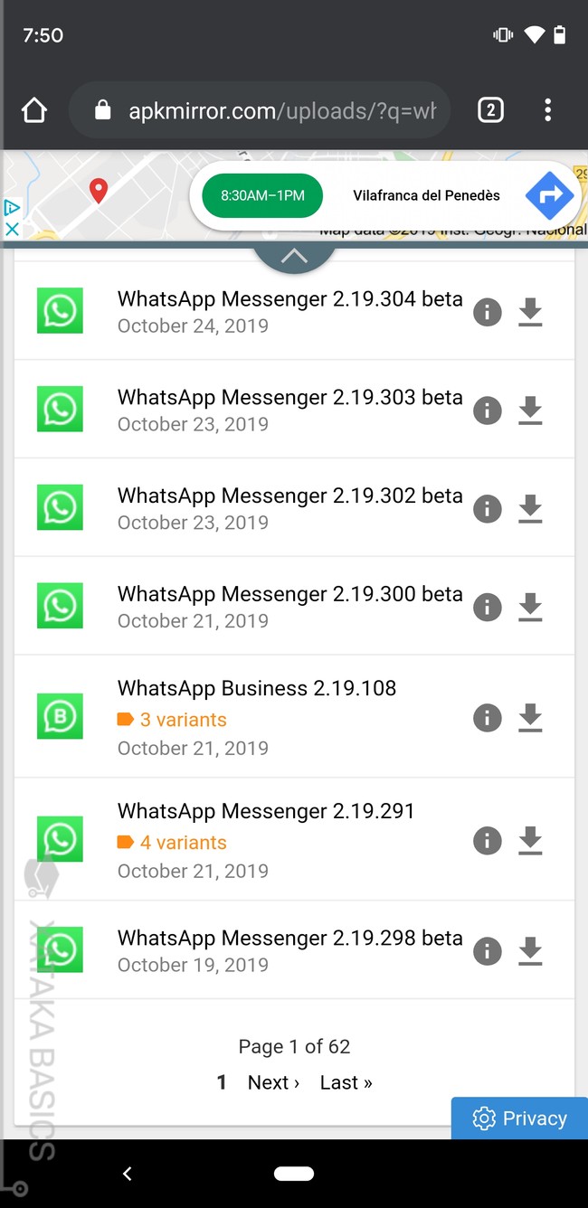 Cómo instalar una versión antigua de WhatsApp en Android