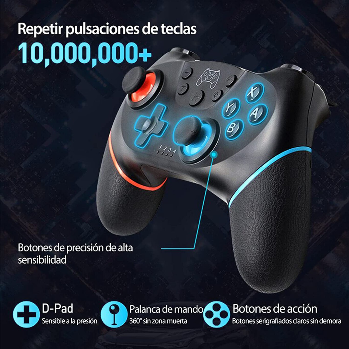 Este control inalámbrico para Nintendo Switch tiene vibración ...