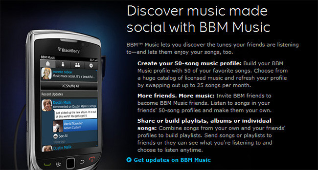 BlackBerry anuncia el cierre de BBM Music