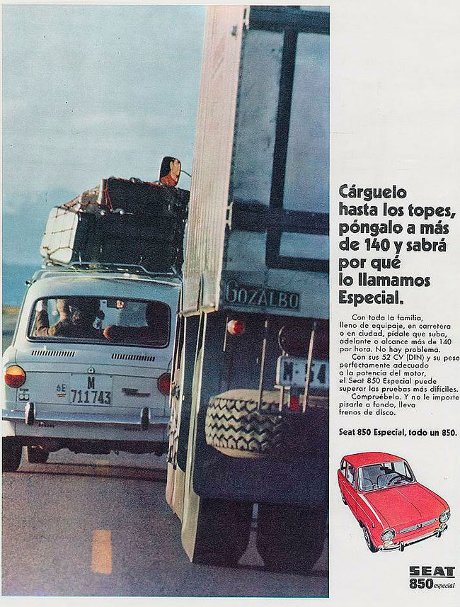 Anuncios de coches clásicos que se publicaban en las revistas de la época