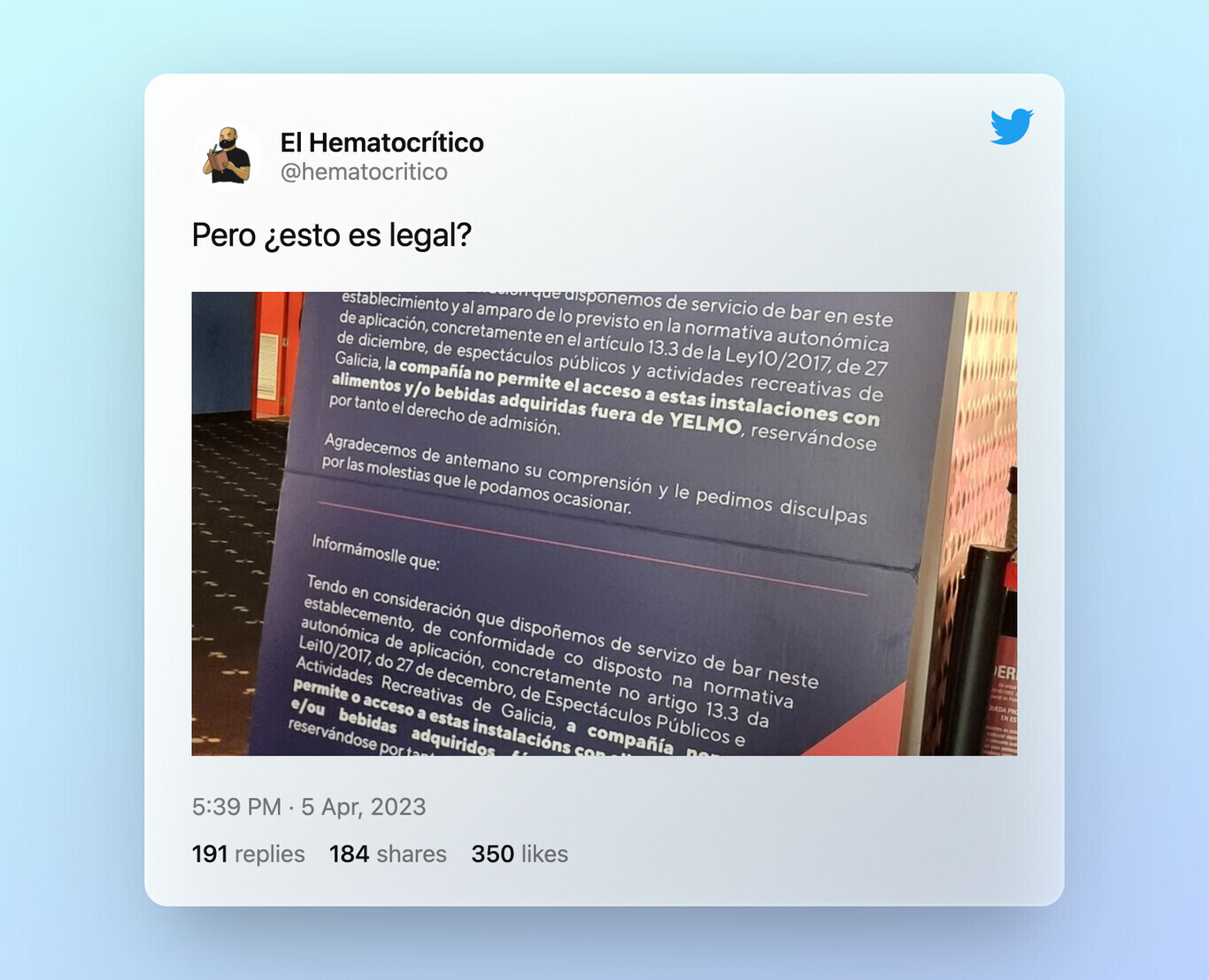 ¿Es legal meter tu propia comida en el cine? La ley lo tiene claro; las ...