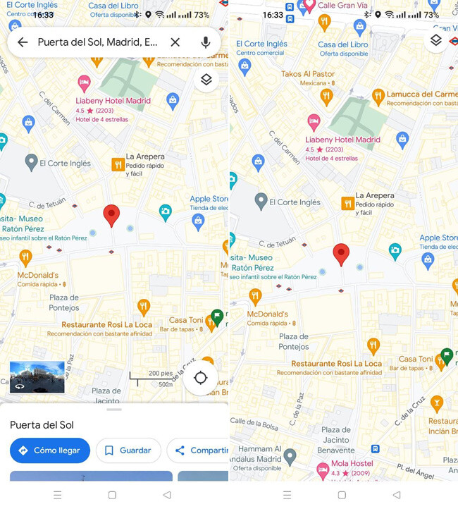 El nuevo gesto de Google Maps te permite ver el mapa a pantalla completa