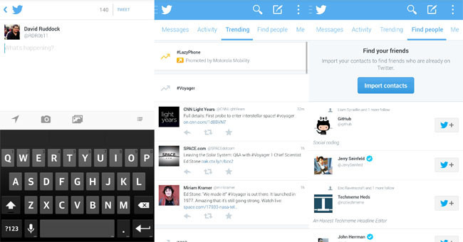 Twitter 5.0 Beta para Android nos muestra su nueva interfaz [APK]