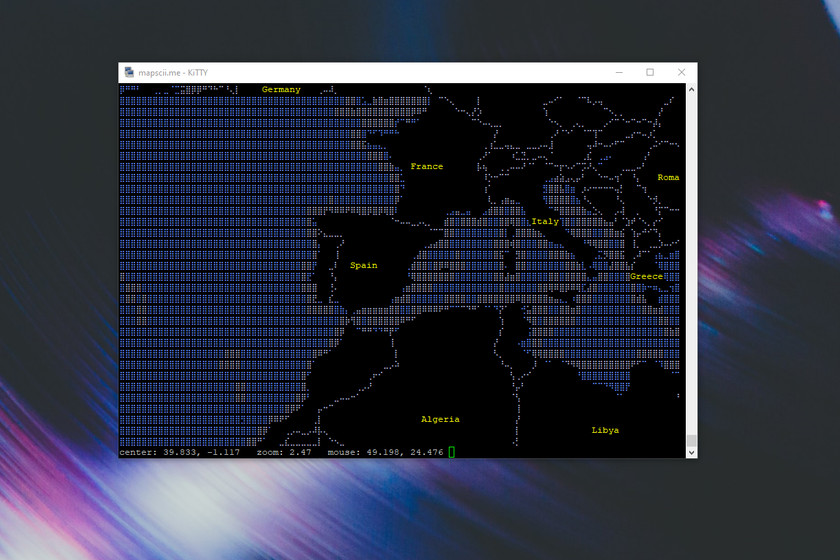 MapSCII: un mapa interactivo de todo el mundo en tu terminal de Windows ...