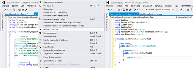 Unit Test Generator para Visual Studio 2012