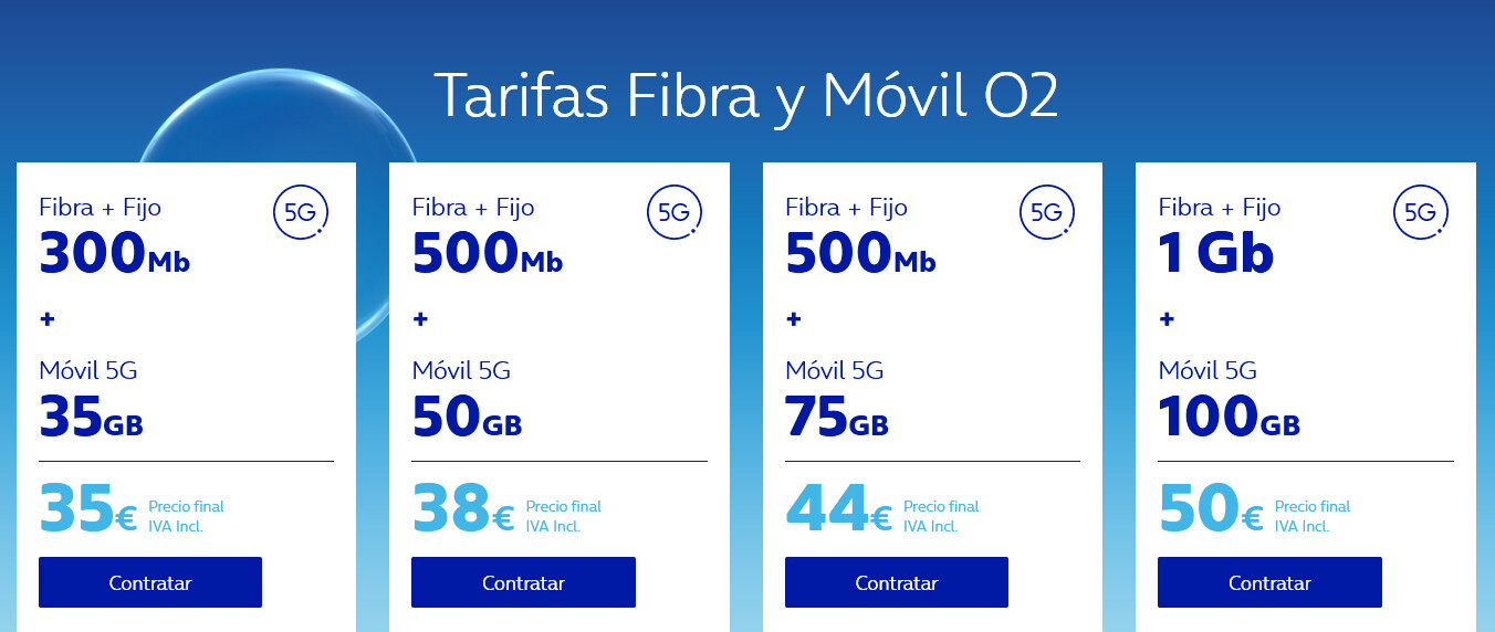 O2 estrena nueva tarifa de fibra y móvil por 44 euros al mes
