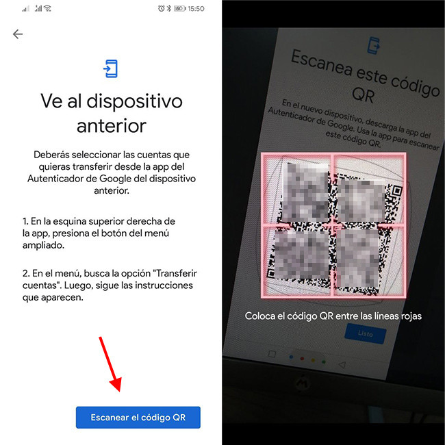 Como migrar todo Google Authenticator de un móvil a otro