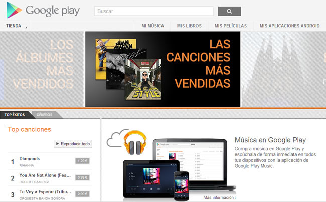 Google Play Music y la venta de música ya disponible en España