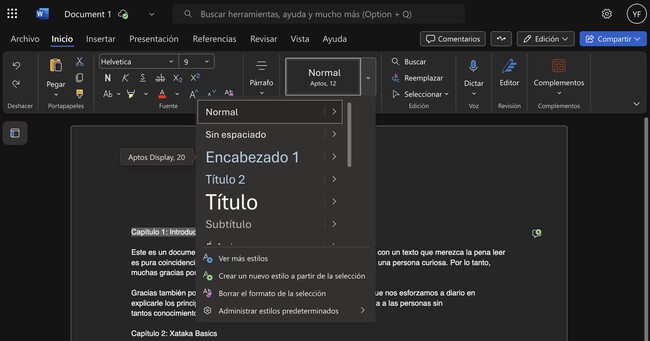 Cómo hacer un índice automático en Word