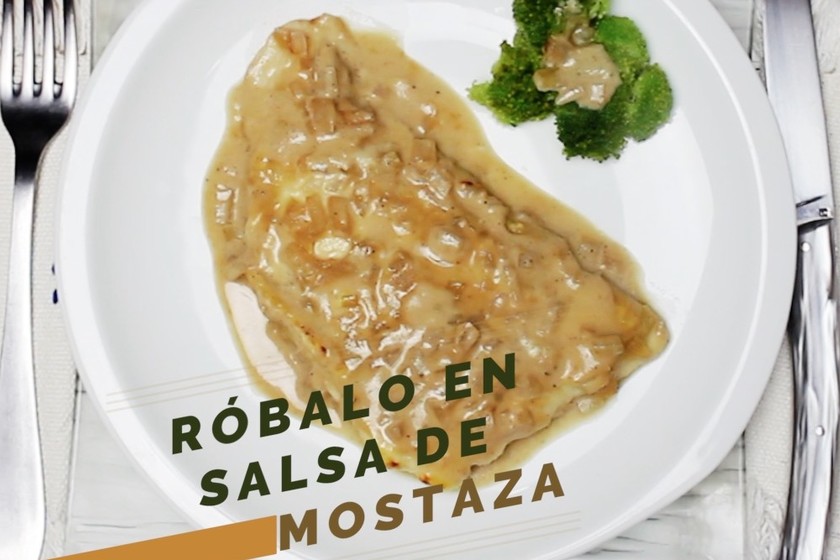 Róbalo en salsa de mostaza. Receta de pescado en video