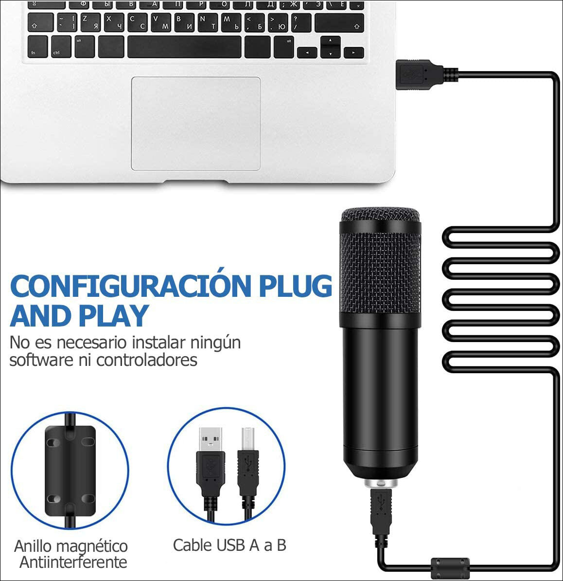 Paquete de micrófono y accesorios con descuento en Amazon México por ...