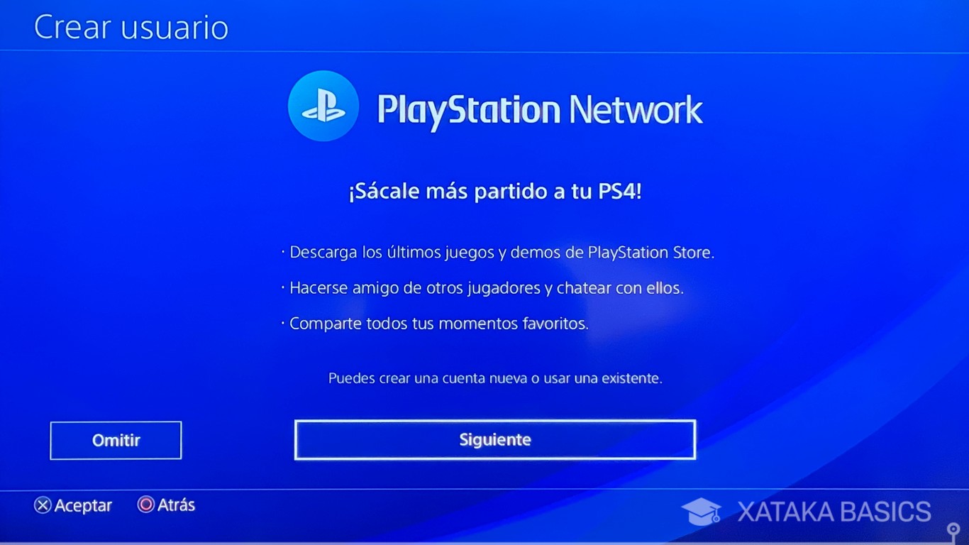 Cómo crear un usuario en PS4