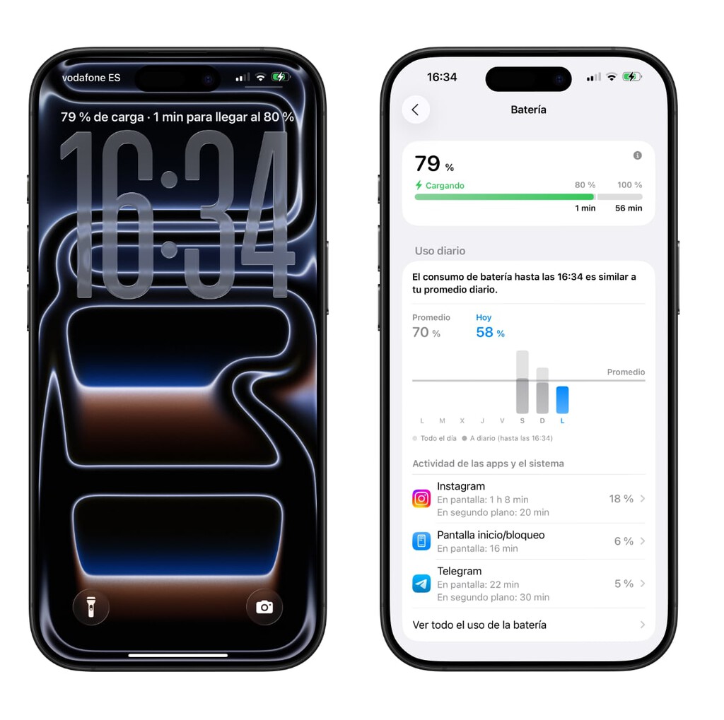 ¿Cómo saber cuánto tiempo le queda a tu iPhone para cargarse? iOS 26 ...