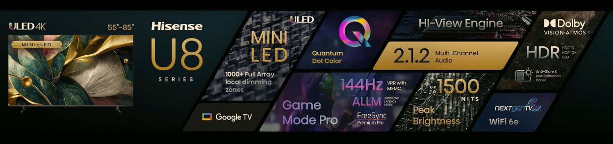 Hisense Smart TVs ULED Series UX, U8K, U7K y U6K: precio en México, características ...