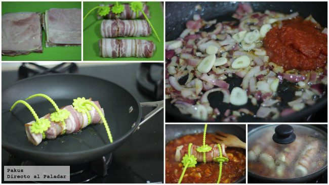 Rollitos de pechuga de pavo con salsa de hortalizas, receta fácil de ...