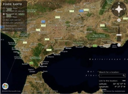 Flash Earth, sobrevolando el mundo en flash