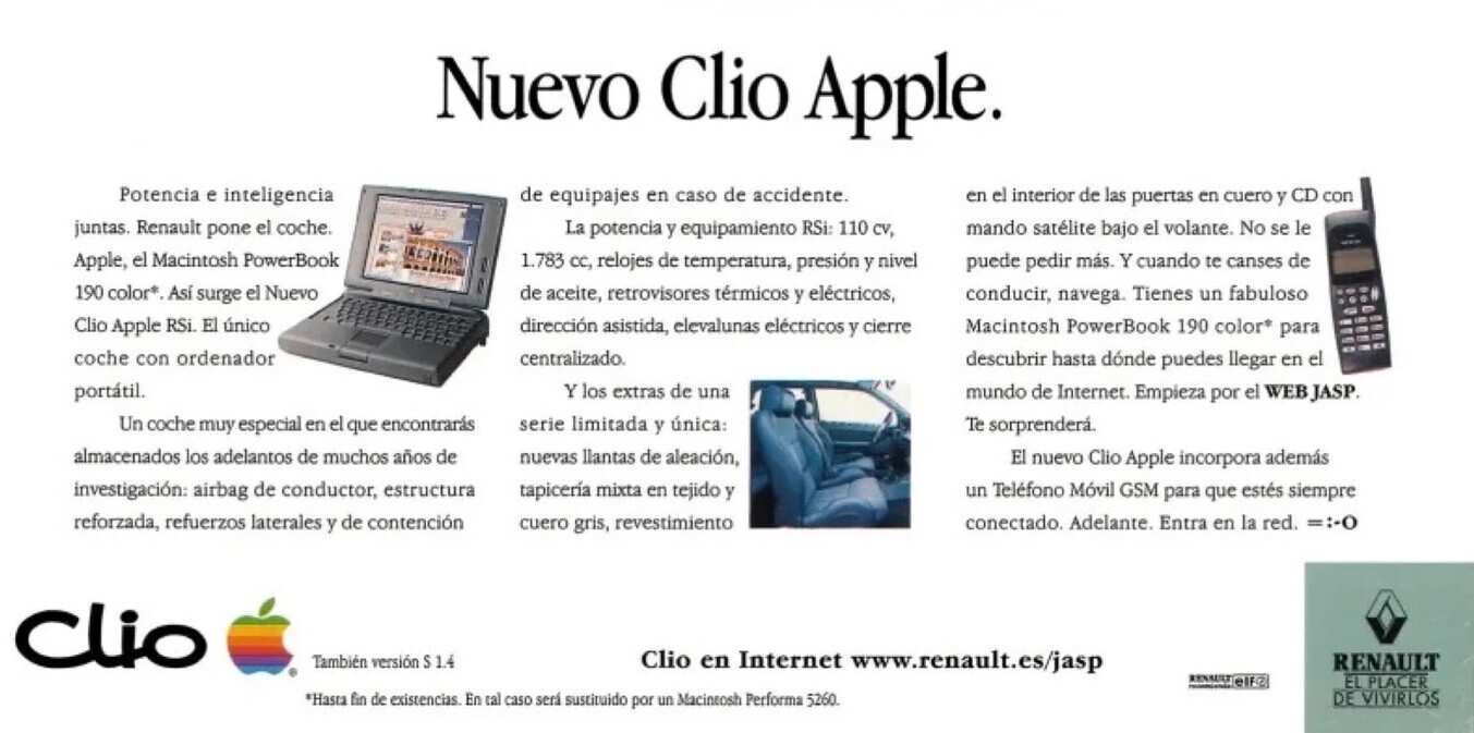 Renault Clio RSi Apple: el auto de Apple existe desde los 90
