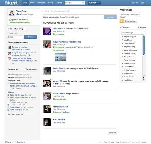 Tuenti se actualiza y estrena nuevo aspecto