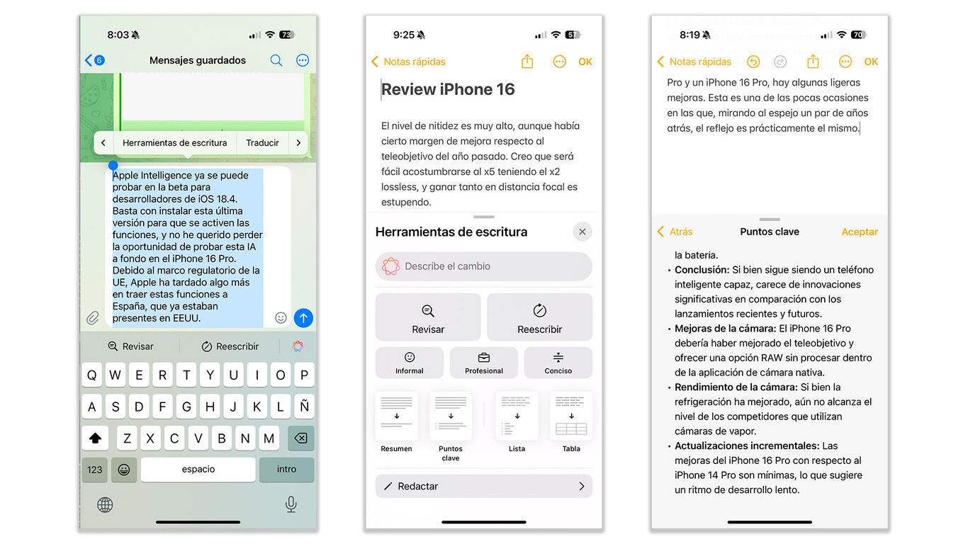 Así funciona Apple Intelligence en español. Ha sido como pillar a un ...