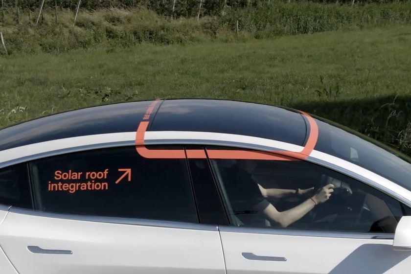 Este Tesla Model 3 ha sido modificado por Lightyear con un panel solar ...