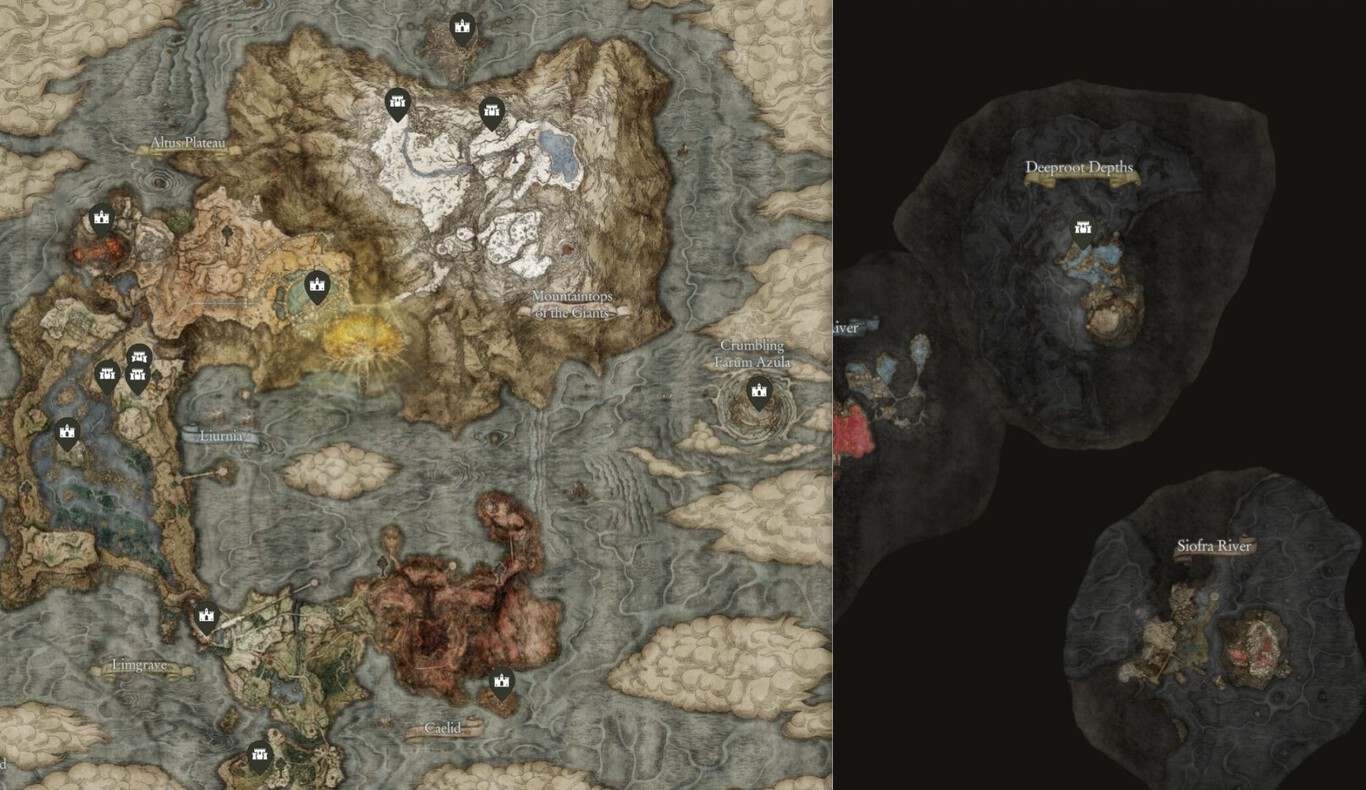 Mapa interactivo de Elden Ring, ubicación de los fragmentos de mapa, jefes, lugares de gracia y ...