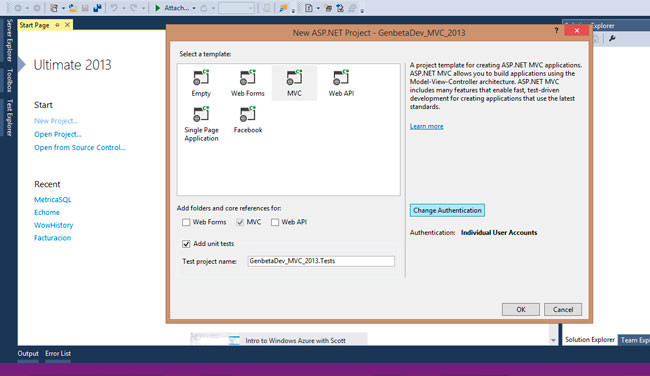 Tutorial de iniciación en ASP.NET MVC con Visual Studio 2013