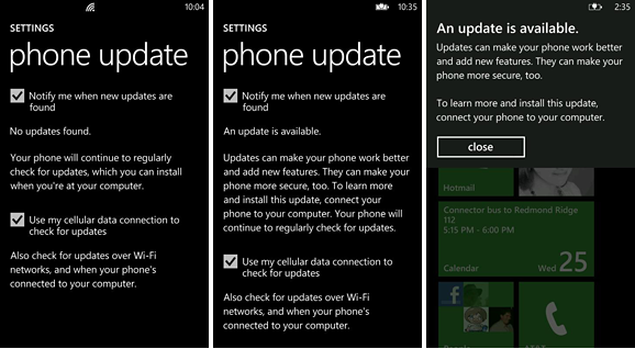 Windows Phone 7 da los primeros pasos hacia su primera actualización