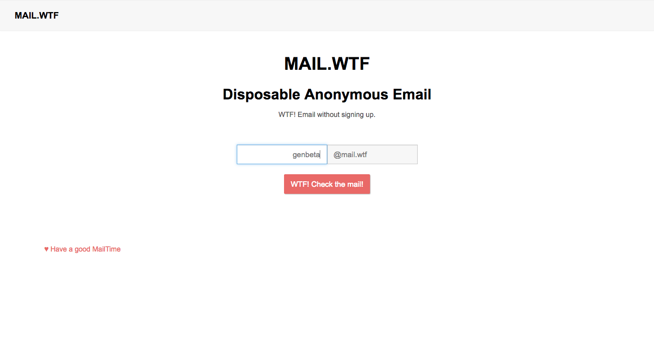 Mail.wtf o cómo recibir correos de manera anónima con este particular ...