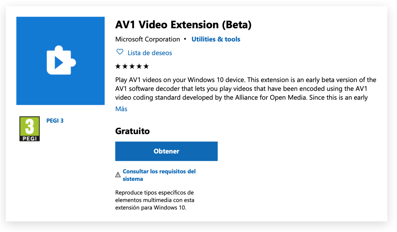 Cómo instalar y disfrutar en Windows 10 de AV1, el códec de vídeo del futuro