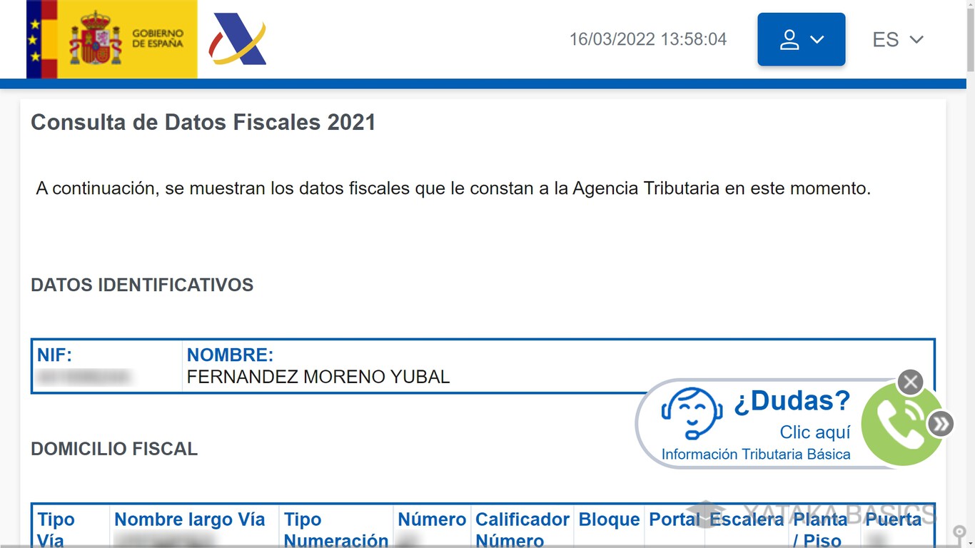 Datos Fiscales 2021