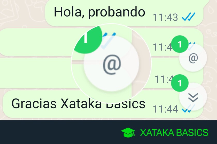 Arroba con punto verde dentro del chat de WhatsApp: para qué sirve y ...